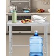 16 In x24 In Stainless Steel Work Table with Galvanized Legs NSF ...