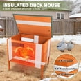 Insulated Duck Coop Weatherproof Wooden Outdoor Duck House for Outside ...