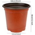 1 - Durable Plastic Flower Pots, 10 Pcs, with Drainage Holes for Home ...