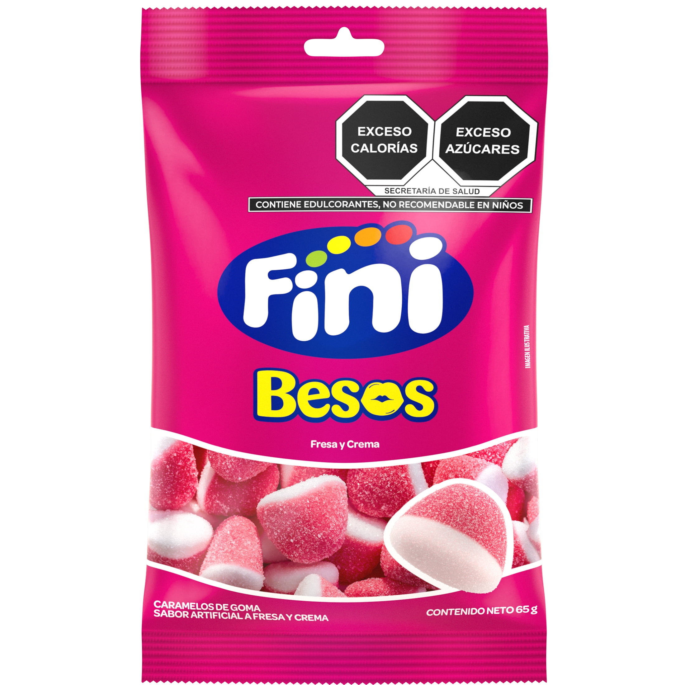 Gomitas Fini Besos sabor fresa y crema 65g | Walmart en línea