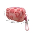 Adorable Heart Designs Makeup Pouches Soft Fabric Fashionable Cosmetic ...