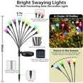 TiokMc 4-Pack Total 40 LED Solar Garden Lights - Outdoor Firefly & Swaying Lights - Wind-Powered ...