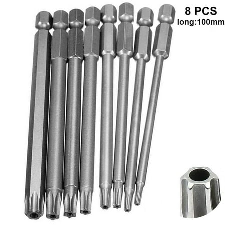 Torx Bits Set, Hex Shank S2 Premium Steel Torx Head Drill Bit Set ...