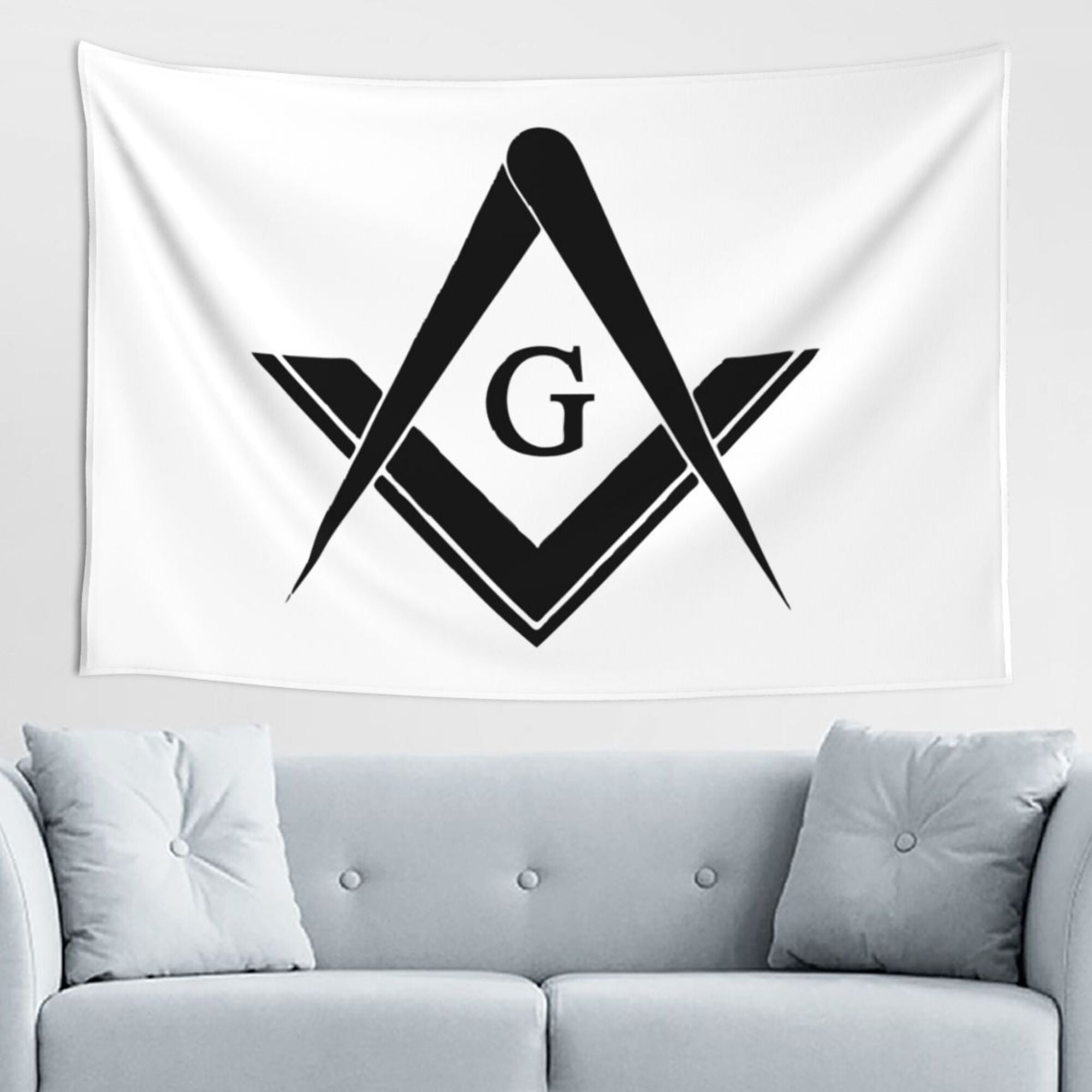 Masonic All Seeing Eye Tapestry, Black Wall Hanging Tapestries Dorm ...
