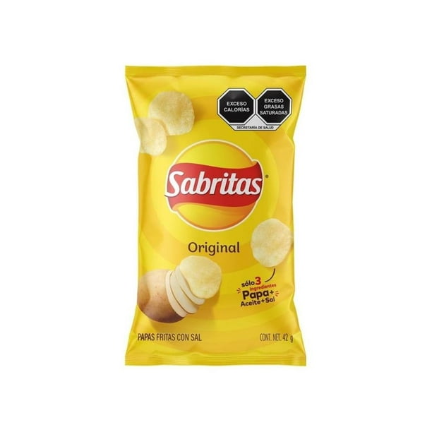 Pack de 5 Papas Sabritas Original 10/42 gr Sabritas 40 gr | Bodega ...