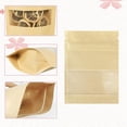 100pcs 100 Pack Clear Window Brown Kraft Paper for Zip Seed Packets ...