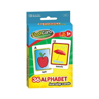 BAZIC Numbers Flash Cards, Picture ABCs Letters (36/Pack), 24-Packs ...