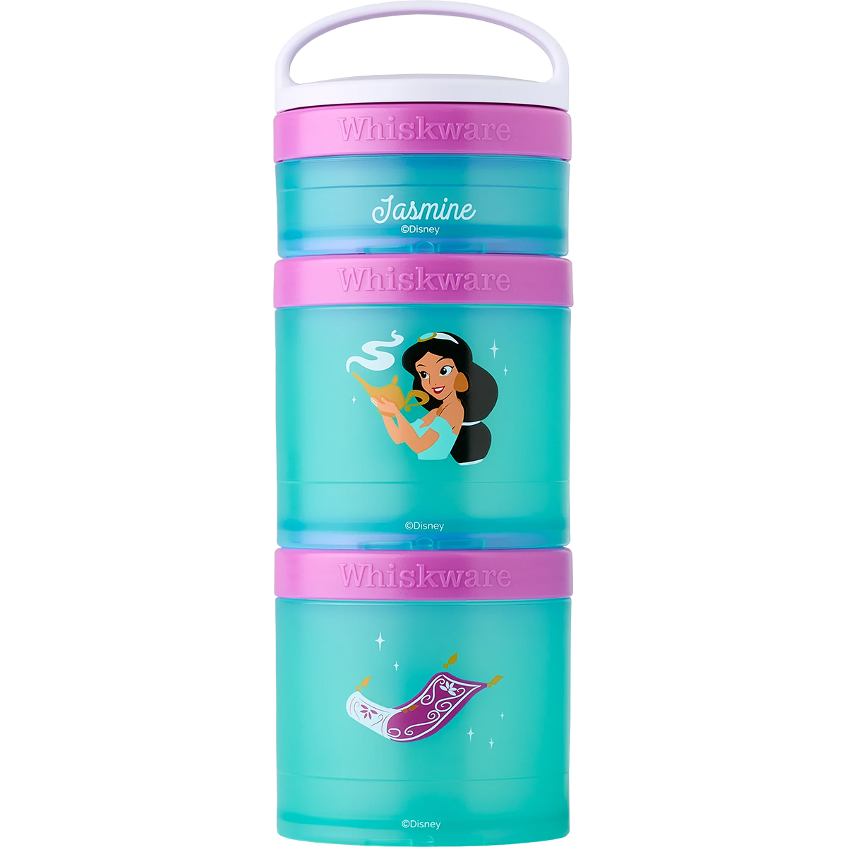 Whiskware Disney Stackable Snack Pack Containers - Jasmine & Carpet ...