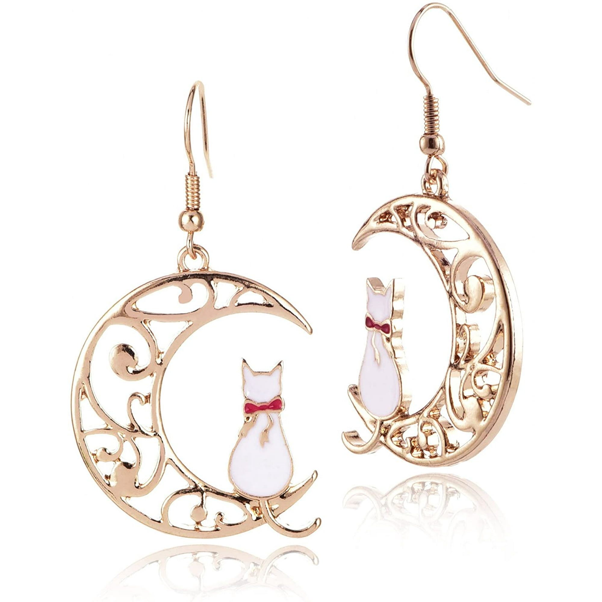 Click here for Chlua Moon Cat Earrings Cartoon Animal Earrings prices