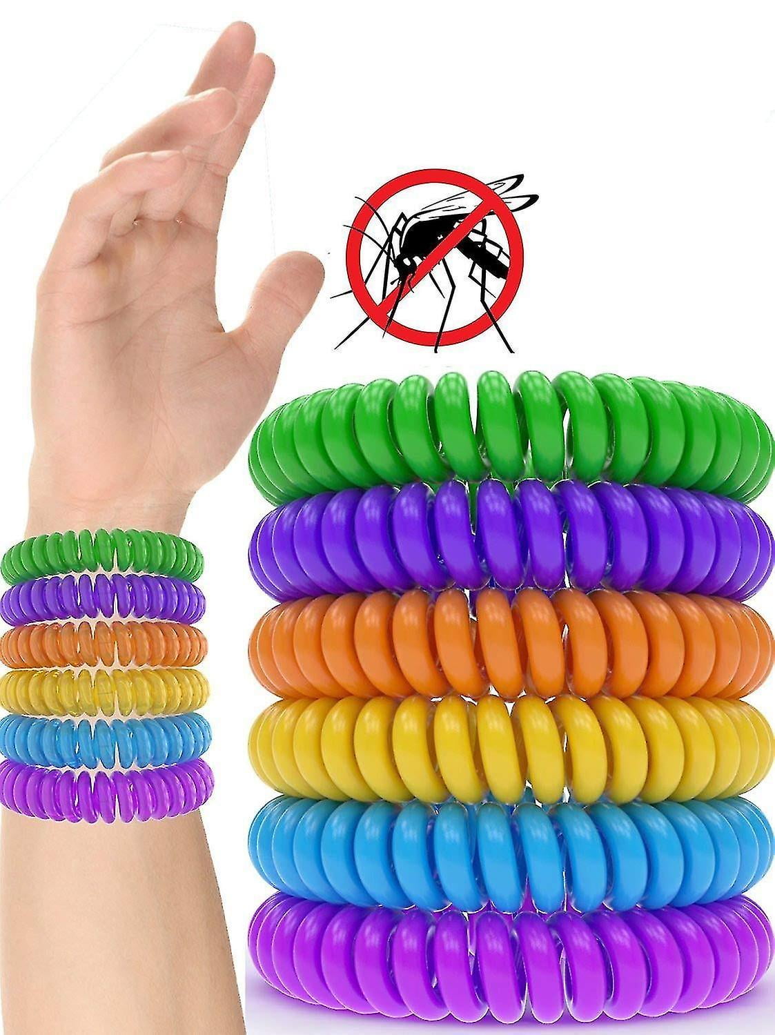 Paquete de 12 pulseras repelentes de mosquitos, seis colores, control ...
