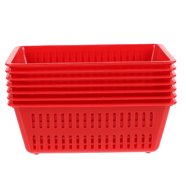Classroom Small Square Plastic Basket - Educational - 6 Pieces ...