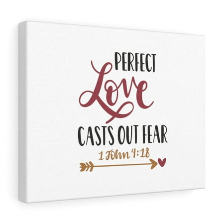 Scripture Walls Casts Out Fear 1 John 4:18 Bible Verse Canvas Christian ...