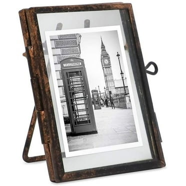 Isaac Jacobs 4x4 Heart-Shaped Resin Picture Frame with Rose Design ...