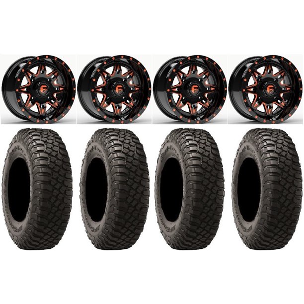 Fuel Lethal Orange 15" Wheels 32" BFG KM3 Tires Polaris RZR XP 1000 ...