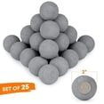 2 Inch Gray Round Ceramic Balls For Indoor Outdoor Fire Pits Fireplaces ...