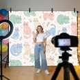 10x8ft Photo Backdrop, Cartoon Cats Soft Polyester Backdrop Curtains ...