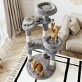 Amolife 55.5" Large Cat Tree and Tower with 5 Scratching Posts, Cat ...