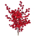 Artificial Red Berry Pick Christmas Holly Berries Stem Faux Plants Foam ...