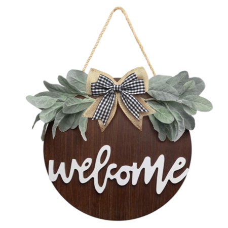 30cm Welcome Sign Wreath Seasonal Garland for Holiday Housewarming Gift ...