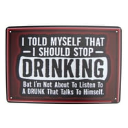 Funny Metal Alcohol Warning You're Not Whispering Sign Man Cave Garage ...