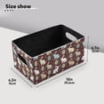 2 Pcs Foldable Felt Storage Bins Decorative Fabric Organizer Baskets ...