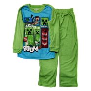 Minecraft Exclusive Boys 2-Piece Pajama Set, Sizes 4-12 - Walmart.com