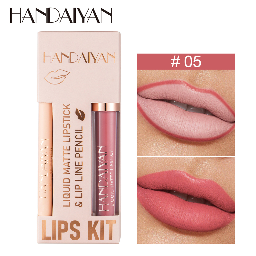 Matte Lip Liner Lip Gloss Set Lightweight Full Coverage Soft Texture ...