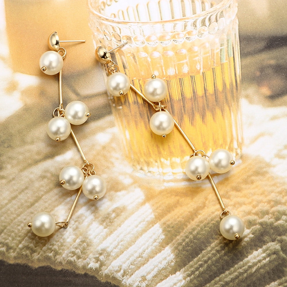 Click here for Vivavault Freshwater Pearl Dangle Earrings Elegant... prices