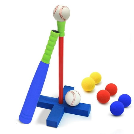 mmirethe 21 Inch Kids Foam Soft T Ball Baseball Toy Set with Carrying ...