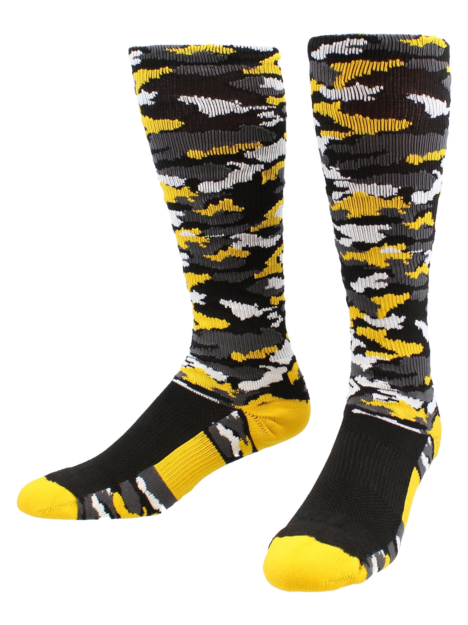 TCK Sports Elite Performance Over The Calf Camo Socks (Black/Gold Camo ...