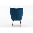 Contemporary Modern Style Rocking Chair-Fabric Accent Chair-Blue ...