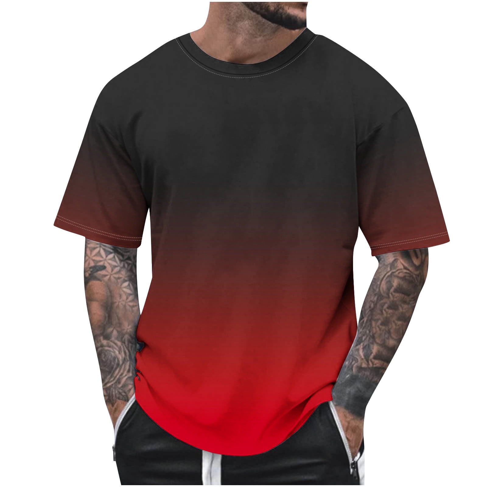 Click here for Faiwad Mens Summer Casual T-Shirt Short Sleeve Gra... prices