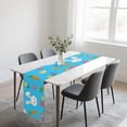 Easter and Carrots Bright Blue Pattern Table Runner,Kitchen Dining ...