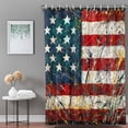 American Flag Shower Curtain Set with Hooks, Splash Graffiti Patriotic ...