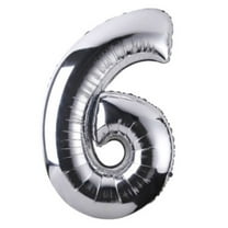 REGALWOVEN 16" Birthday Decor Reusable Foil Number 6 Shape Helium ...