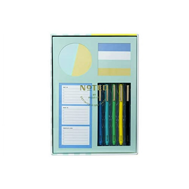 Noted by Post-it Printed Notes Gift Box, 4 Piece Set, Cool Colors ...