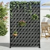 72"x35"x16" Outdoor Privacy Screen with Stand Metal Balcony Decorative ...