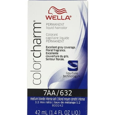 Wella Color Charm Liquid Permanent Hair Color, 7A/672 Medium Smokey Ash ...