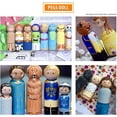 Wooden Peg Dolls Unfinished People‚ Pack of 40 in Assorted Sizes ...