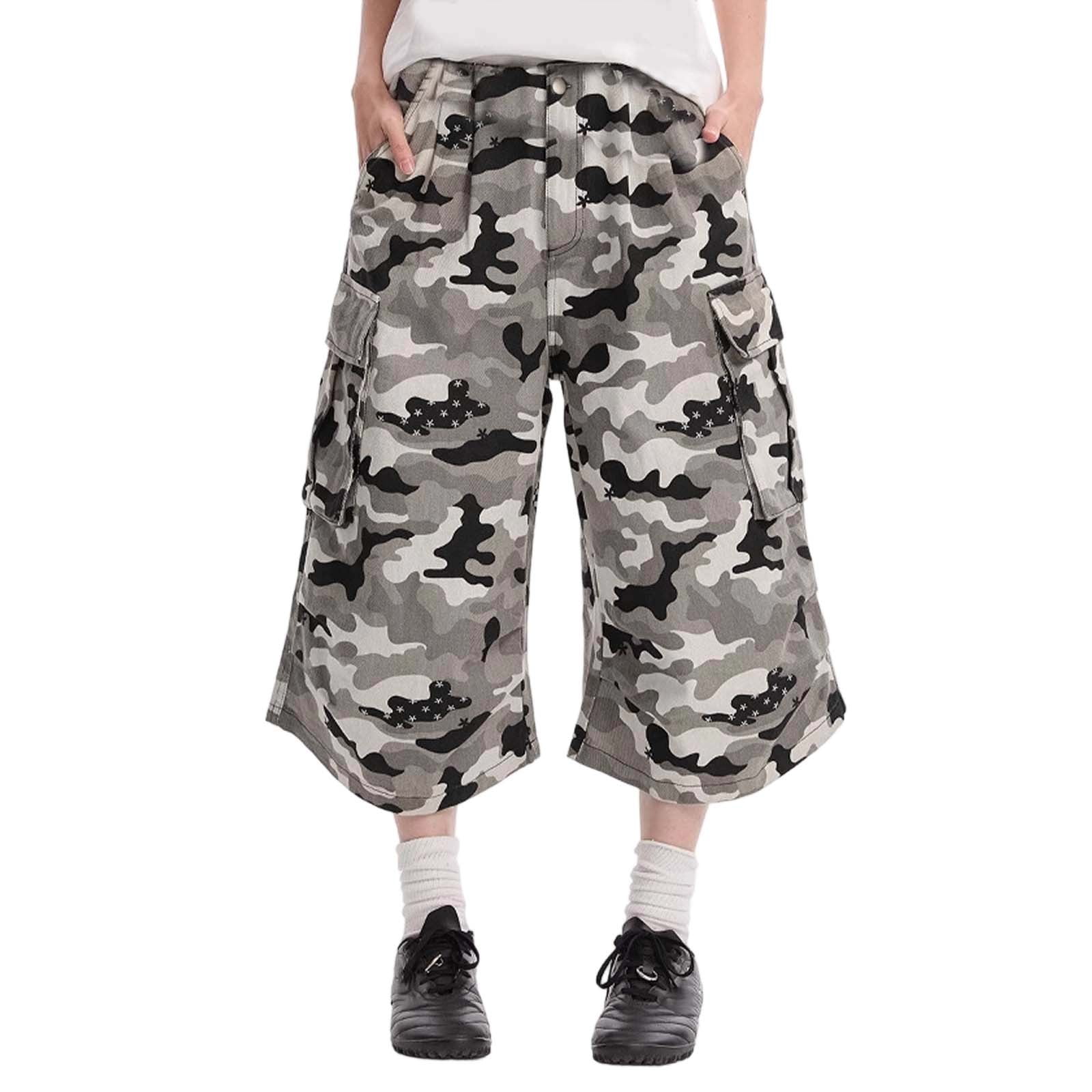 Click here for Aocisk Womens Casual Camo Loose Cropped Jeans Comf... prices