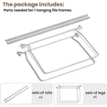 Hanging File Folder Frame, Letter Size File Drawer Organizer for Desks ...