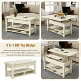 Lift Top Coffee Table with Expandable Tabletop, Rising Center Table w ...