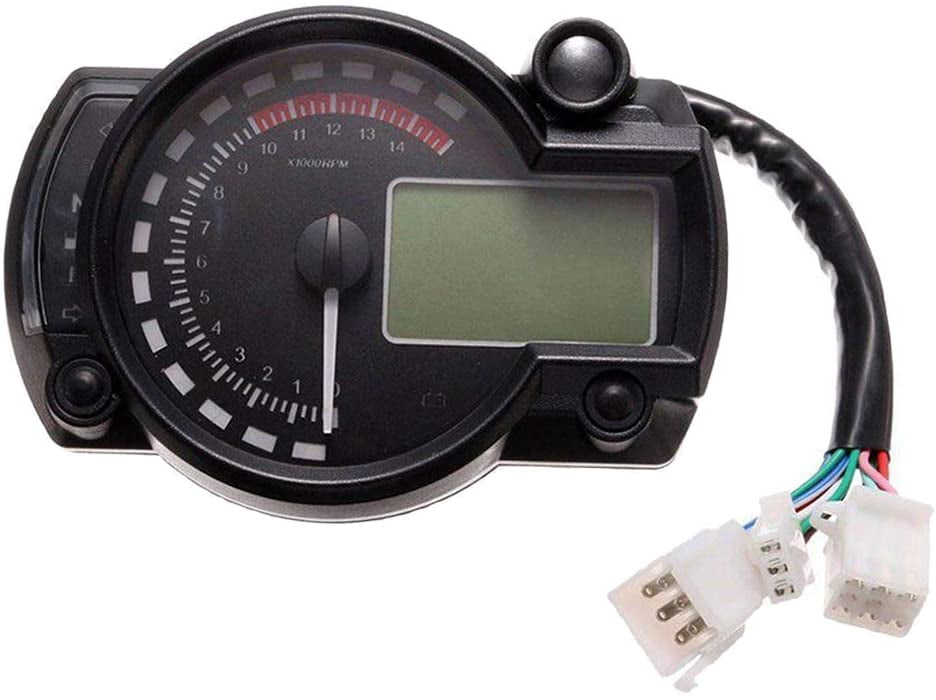 Motorbike Motorcycle Digital Speedometer 14000RPM 299 Kmh MPH, Clear ...
