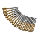 20x Steel Rotary Drill Set, Power Tool Metal Grinding Rasp Drill ...