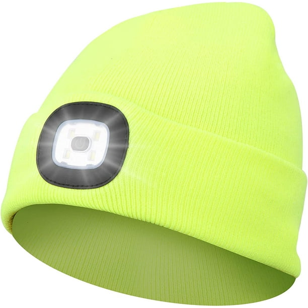 Abbicen Beanie Hat with Light Winter Knit Lighted Headlight Hats USB ...
