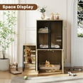 Double Layer Cat Litter Box Cabinet with Scratch Post,Modern Cat Litter ...
