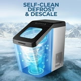 Zulay Kitchen Chewy Ice Pebble Maker with Water Line Hook Up - Countertop Stainless Steel ...