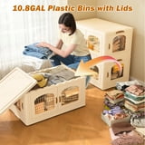 EnHomee 2 Pack Foldable Storage Bins with Doors Collapsible Storage ...