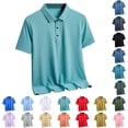Chiccall Mens Short Sleeve Shirts Summer Plus Size Breathable Wicking ...