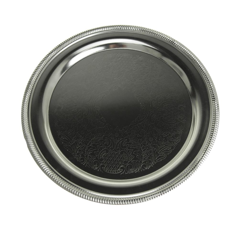 Embossed Round Chrome Serving Plate, 9-3/4-Inch - Walmart.com
